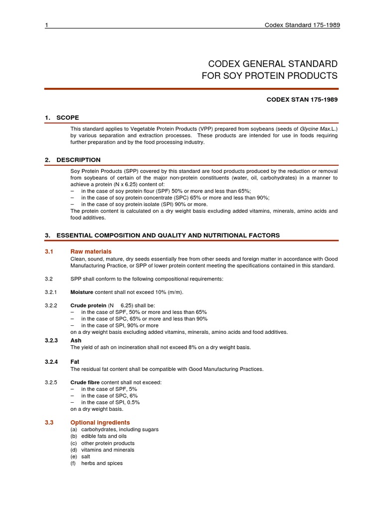 CXS 175e | PDF | Soybean | Proteins