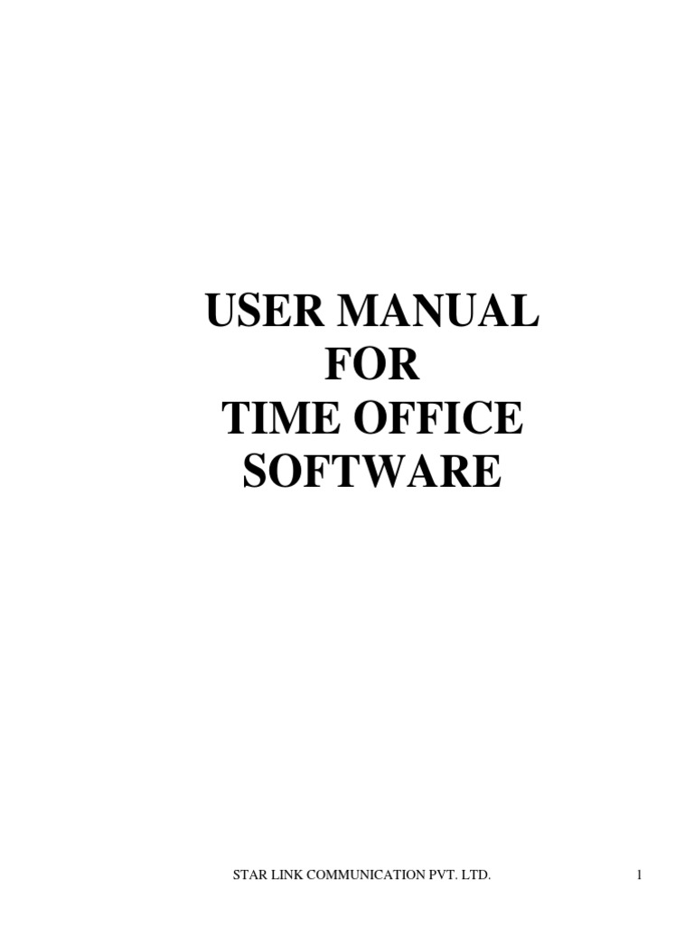 Time Office Software Manual | PDF | Microsoft Excel | Button (Computing)