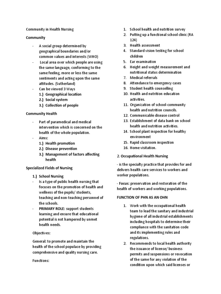 Community Health Nursing Guide | PDF | Preventive Healthcare | Pregnancy