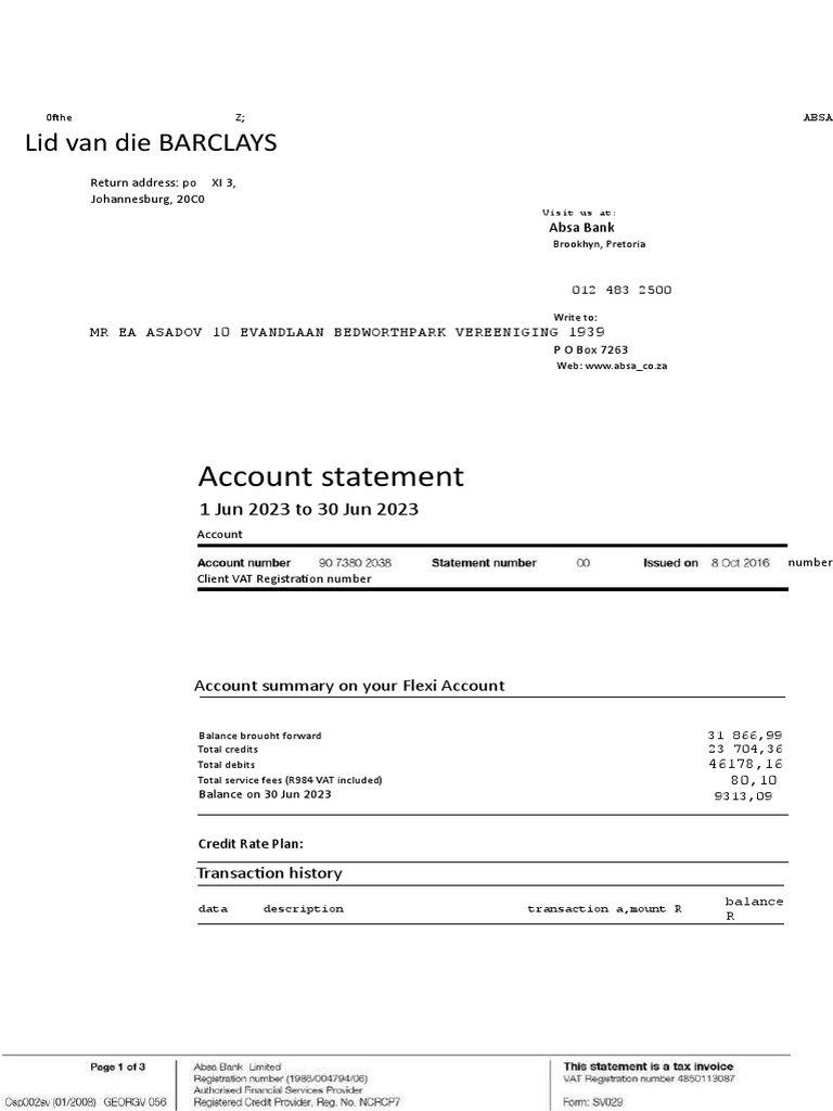 Asa BS | PDF | Payments | Money
