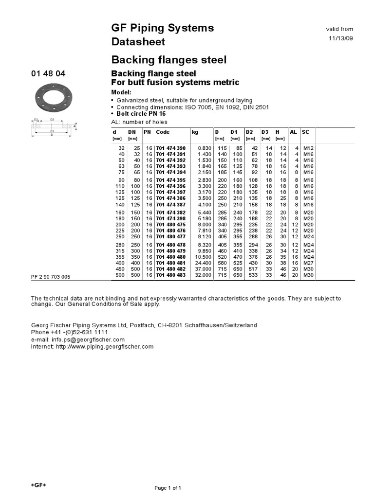 Gi Backing Ring PN16 | PDF | Secondary Sector Of The Economy | Gas Technologies