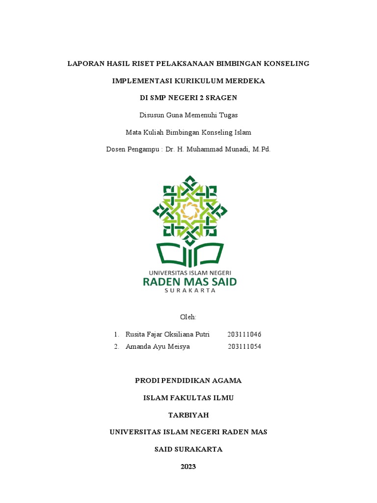 Laporan Ikm-Bk Insyallah Fiks | PDF