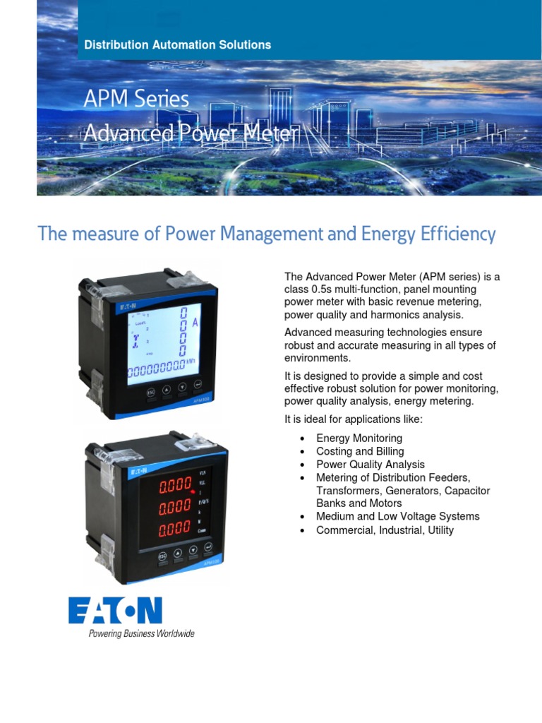 DAS APM Catalogue v1.0 EN | PDF | Power (Physics) | Physical Quantities