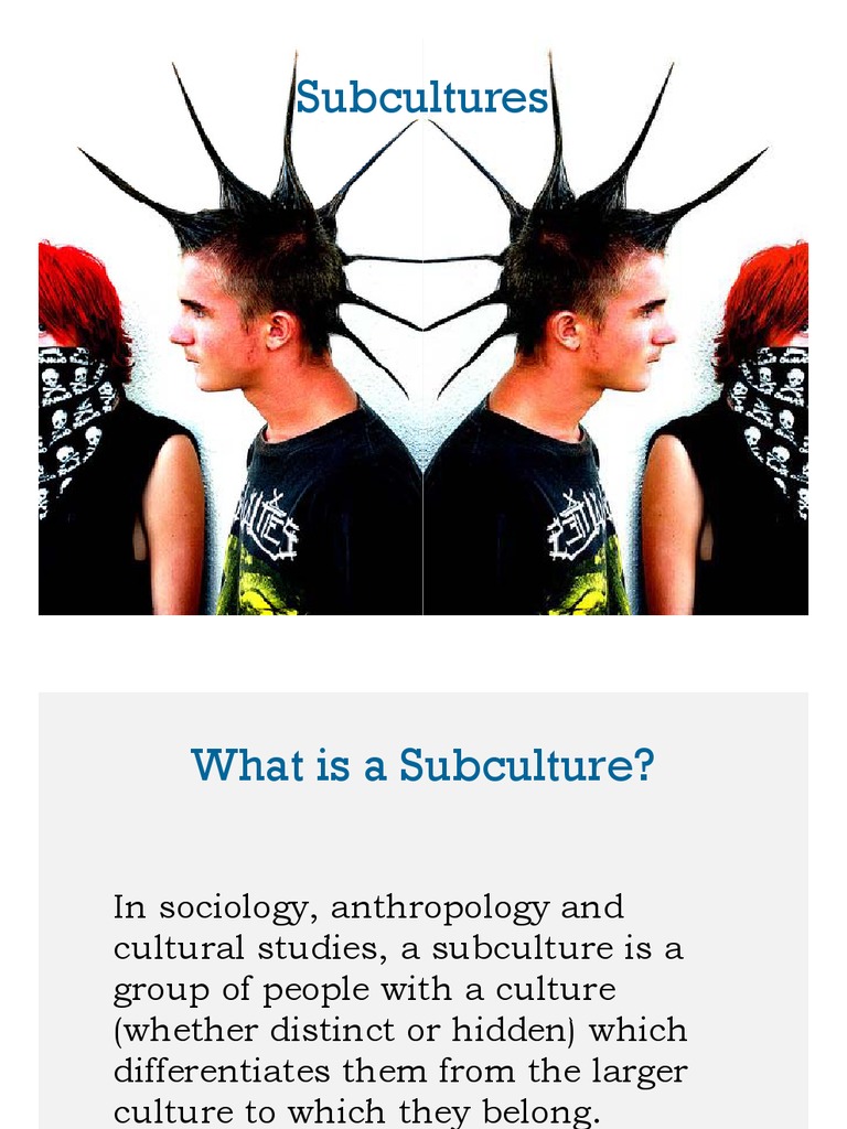 Subcultures | PDF | Fashion | Entertainment (General)