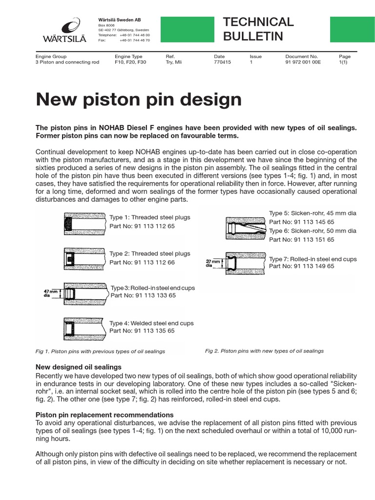 F10 New Piston Pin Design | PDF | Piston | Rotating Machines