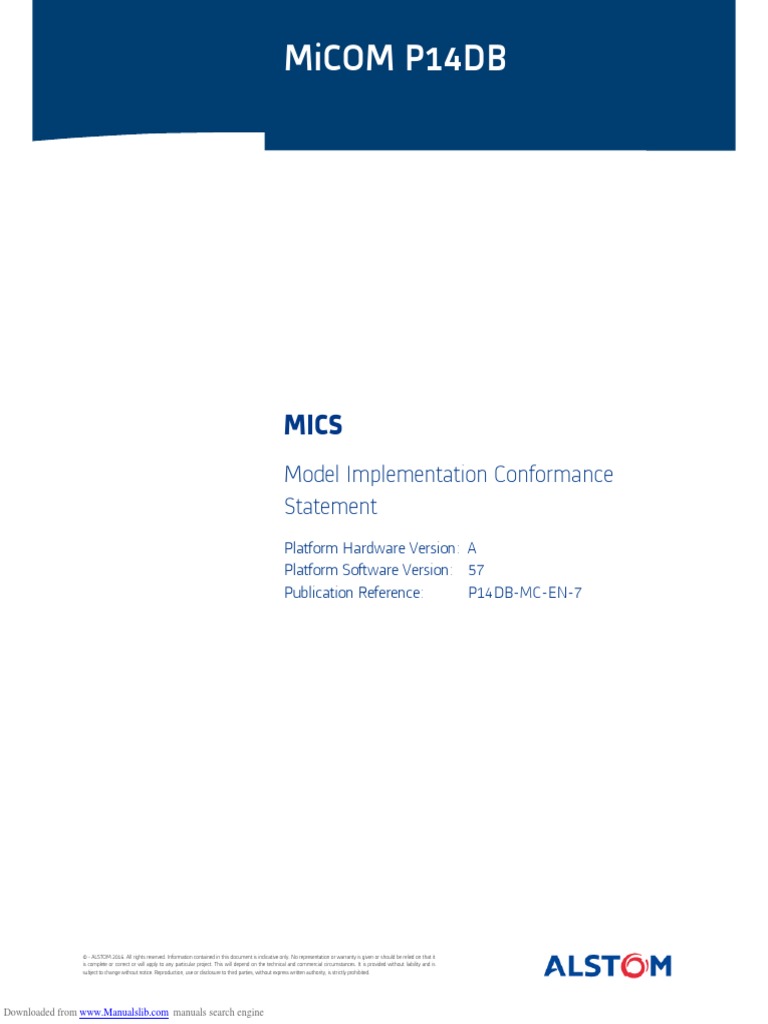 Micom p14db | PDF | Specification (Technical Standard) | Data Model