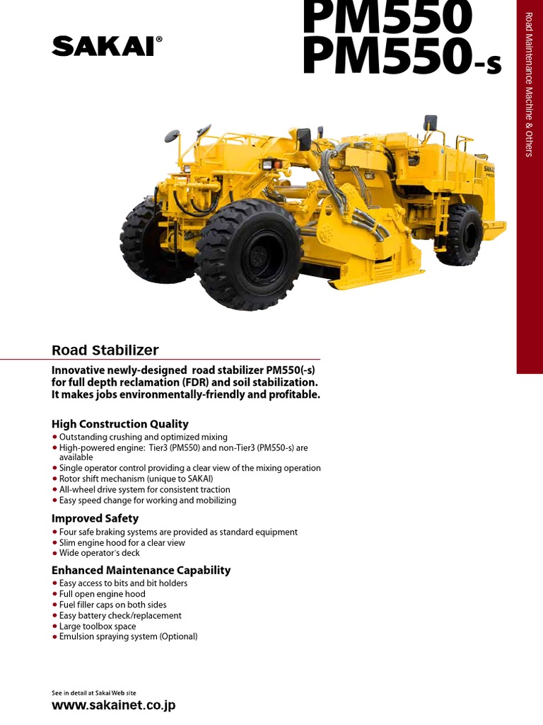 Sakai PM550 | PDF | Road | Engines