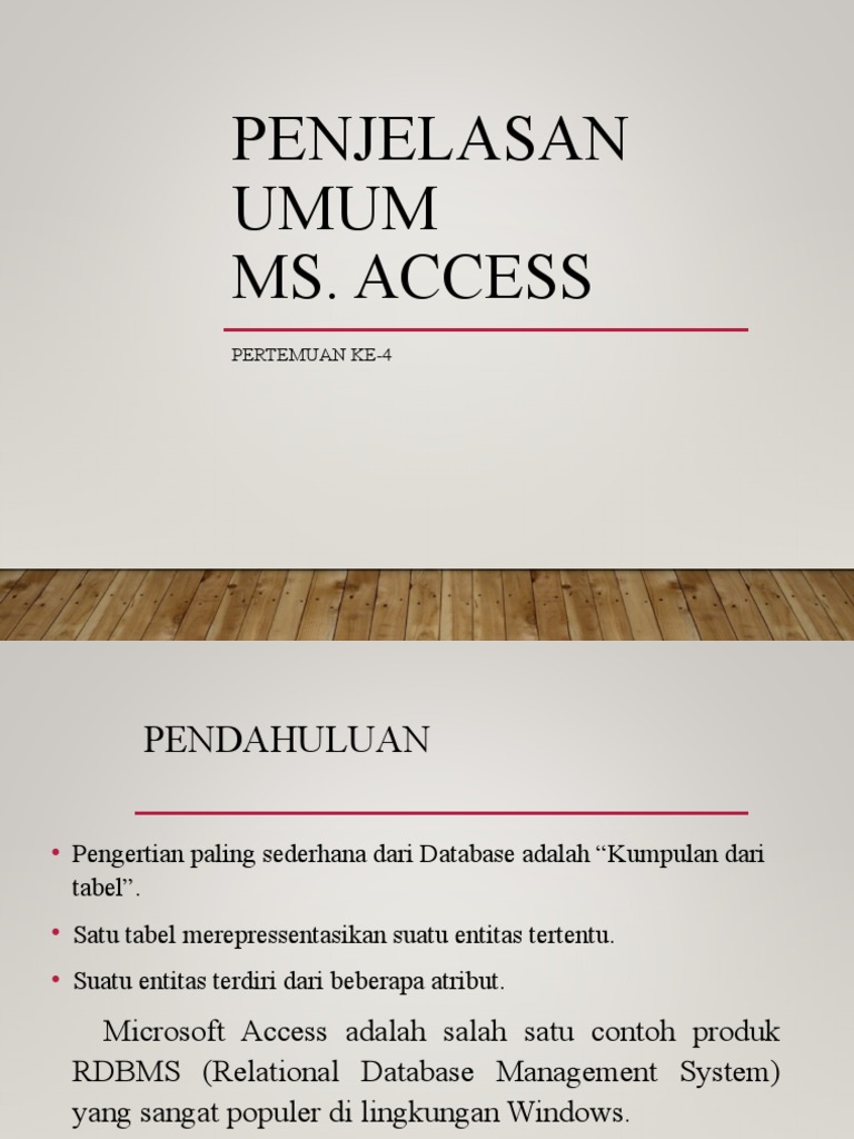 Materi 4 Ms Access | PDF