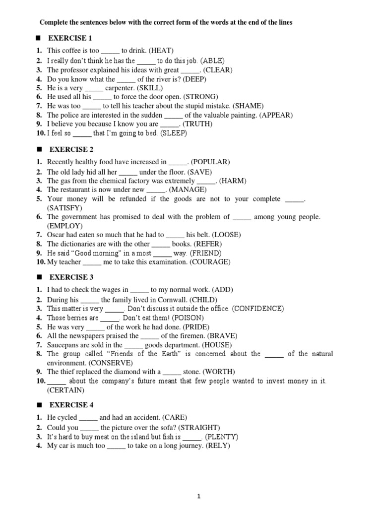 Word-Formation +KEY | PDF | Language Arts & Discipline