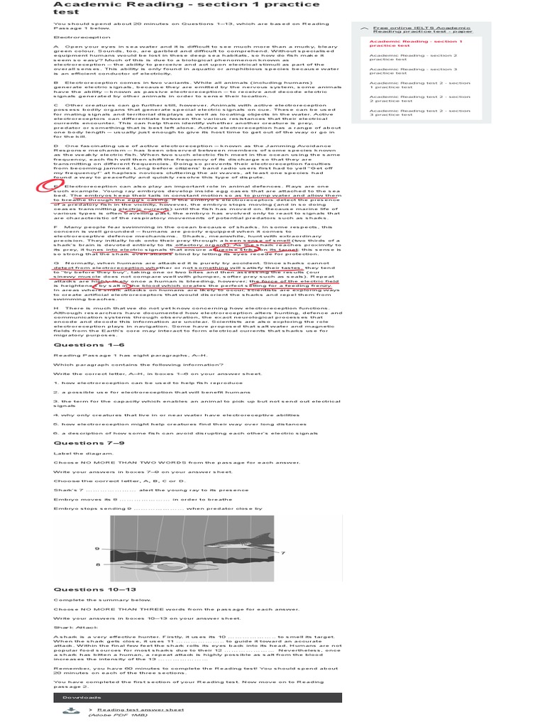 Electroreception in Aquatic Species Explained | PDF | Sharks | Predation