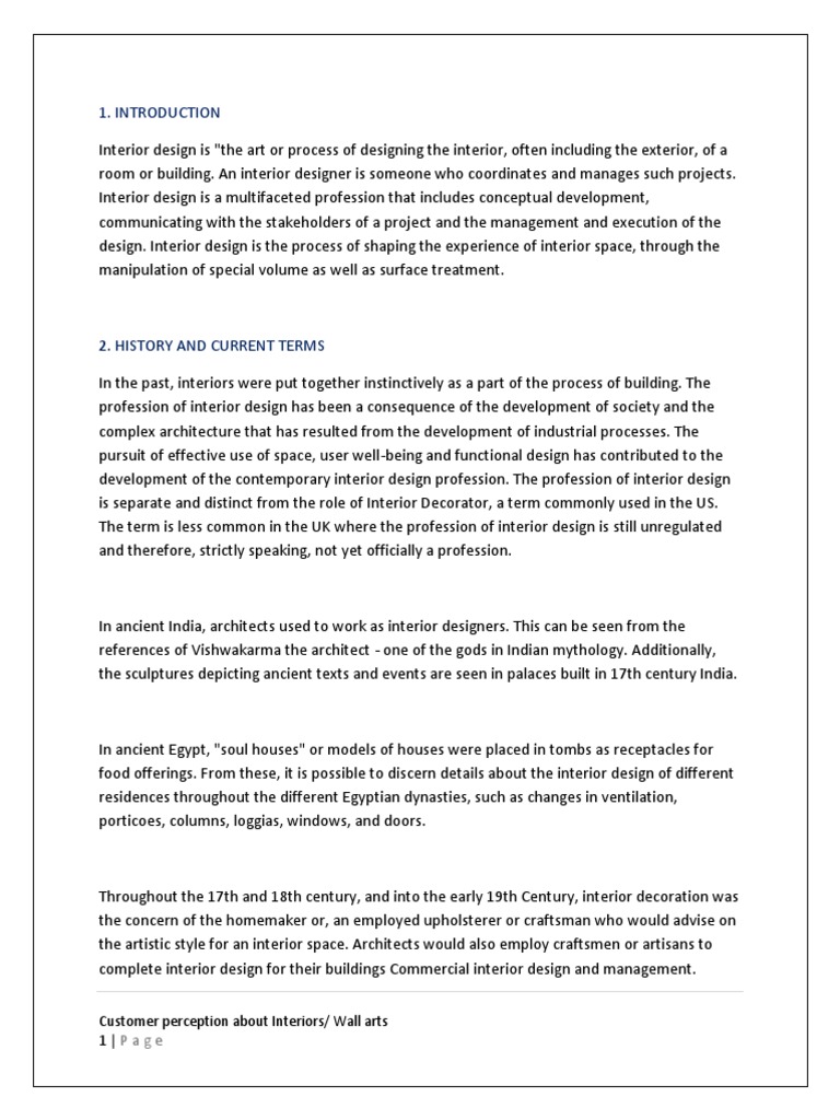 Final Copy Interior Design Project | PDF | Survey Methodology ...