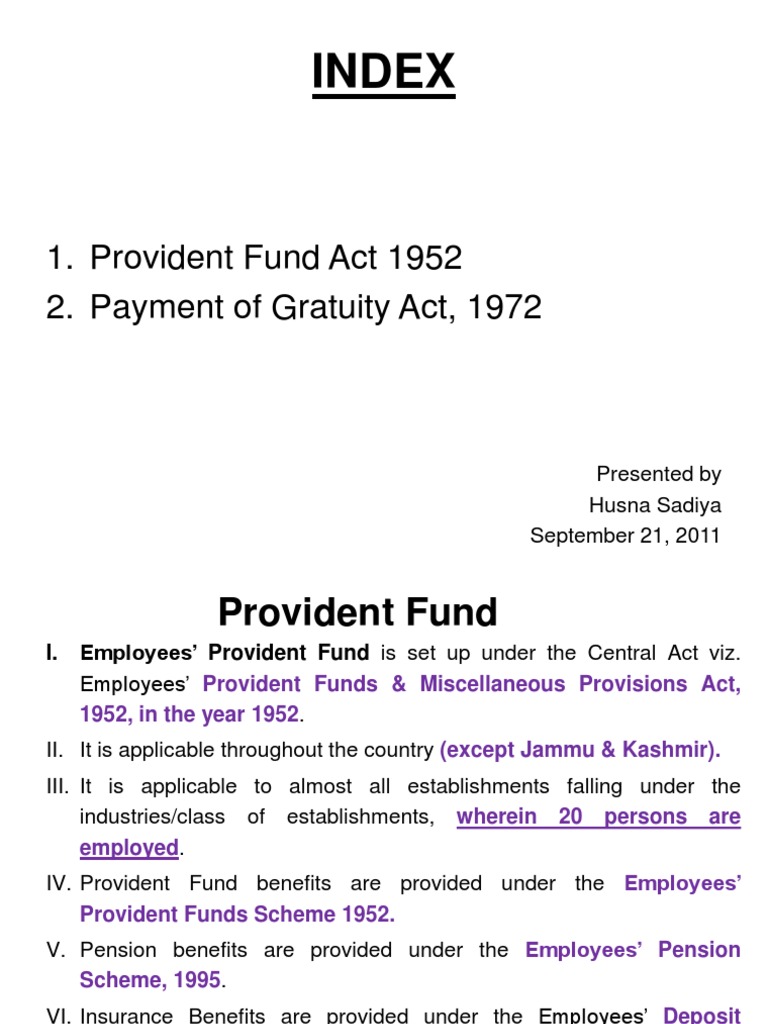 Statutory Compliance - PF and Gratuity | PDF | Pension | Employment