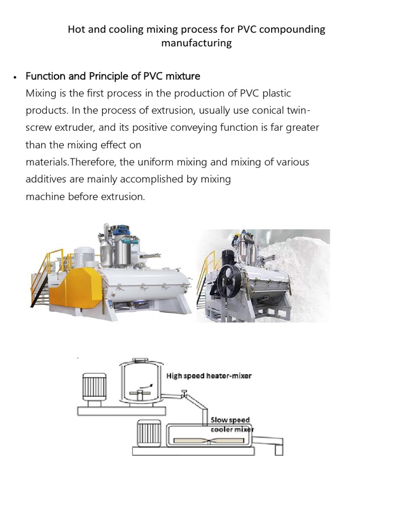 Hot and Cooling Mixing Process For PVC Compounding | PDF | Extrusion ...