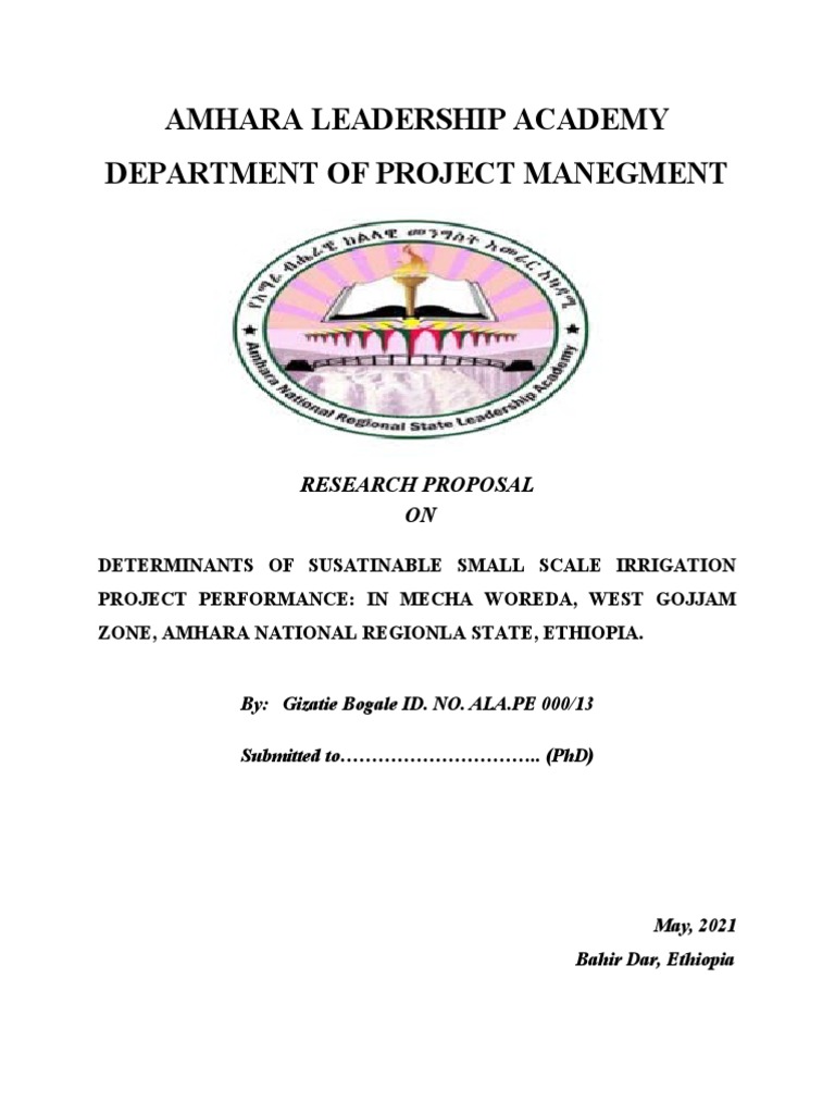 Gizatie Proposal On Irrigation Project | PDF | Agriculture | Irrigation