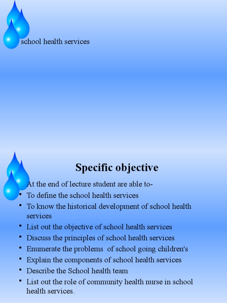 Overview of School Health Services | PDF | Health Care | Classroom