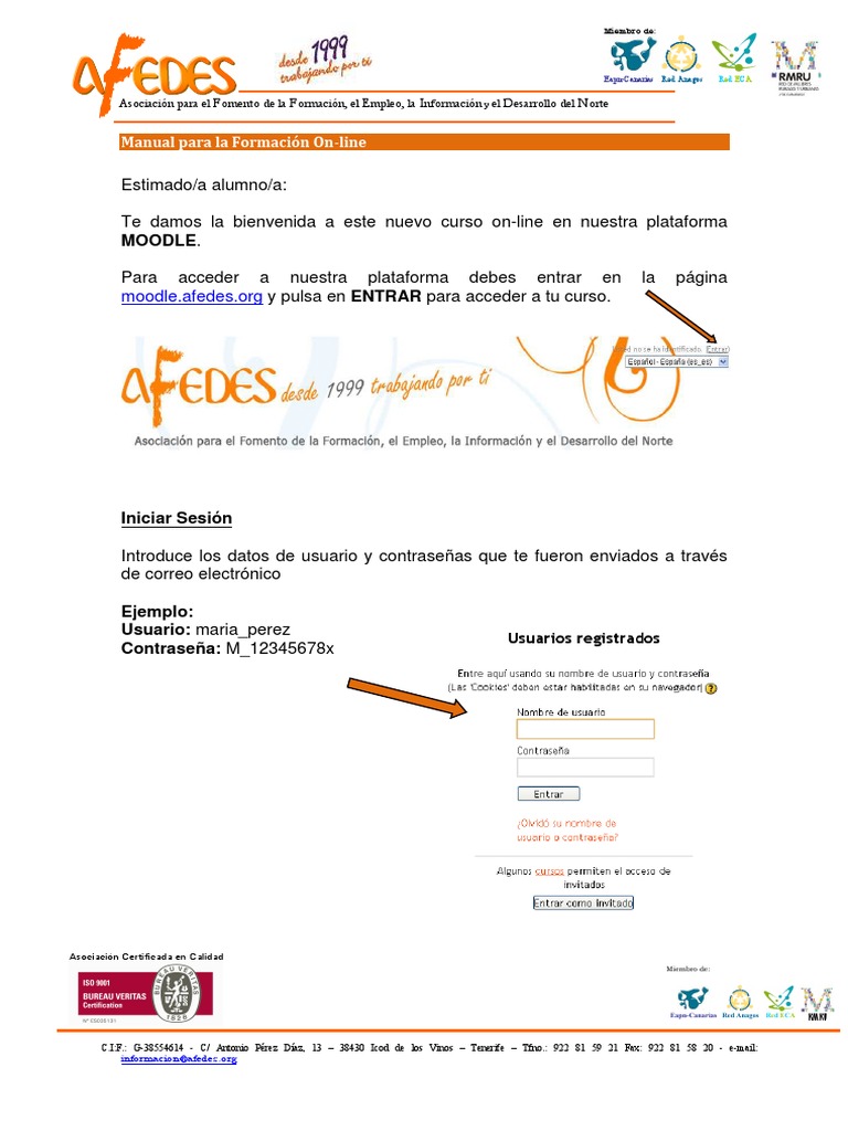 Manual Moodle (1) | PDF | Moodle | Contraseña