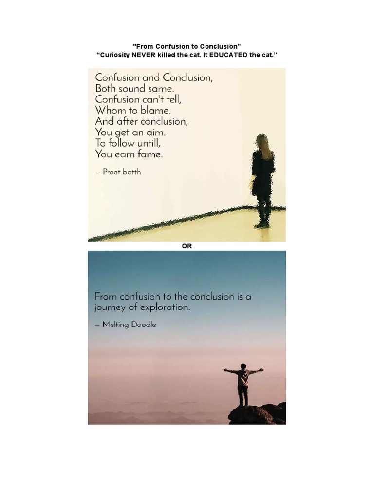 From Confusion To Conclusion" | PDF