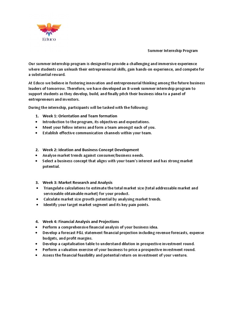 Summer Intership Program - LUMS | PDF | Entrepreneurship | Marketing