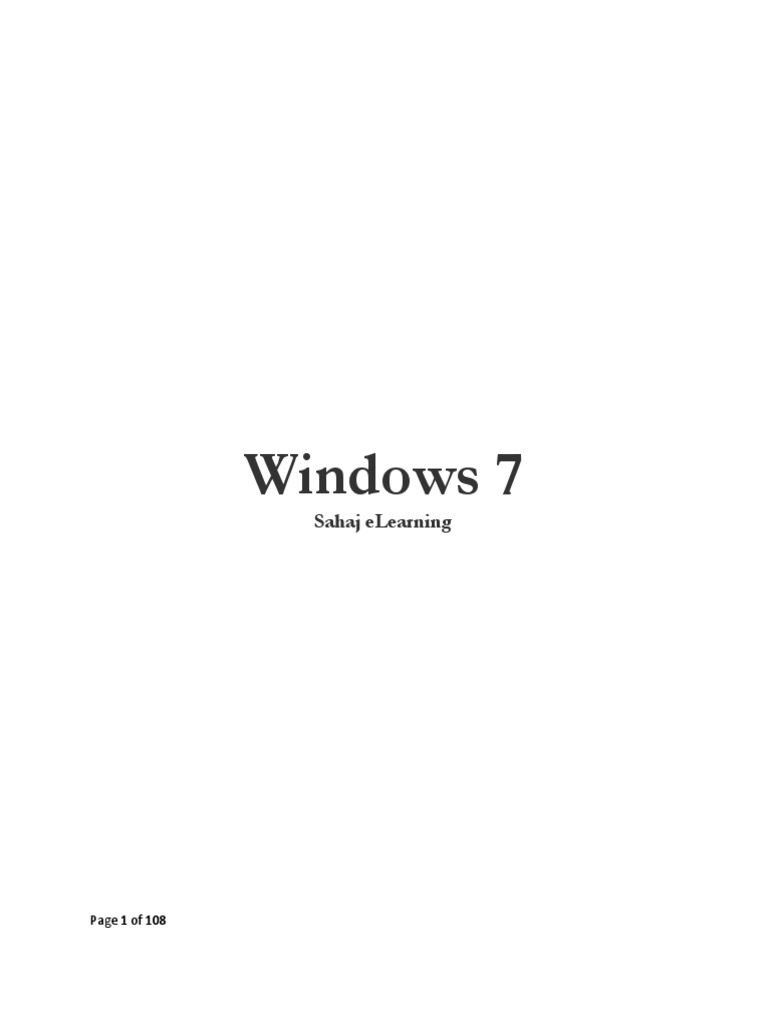 Windows 7 English | PDF | Windows 7 | Window (Computing)