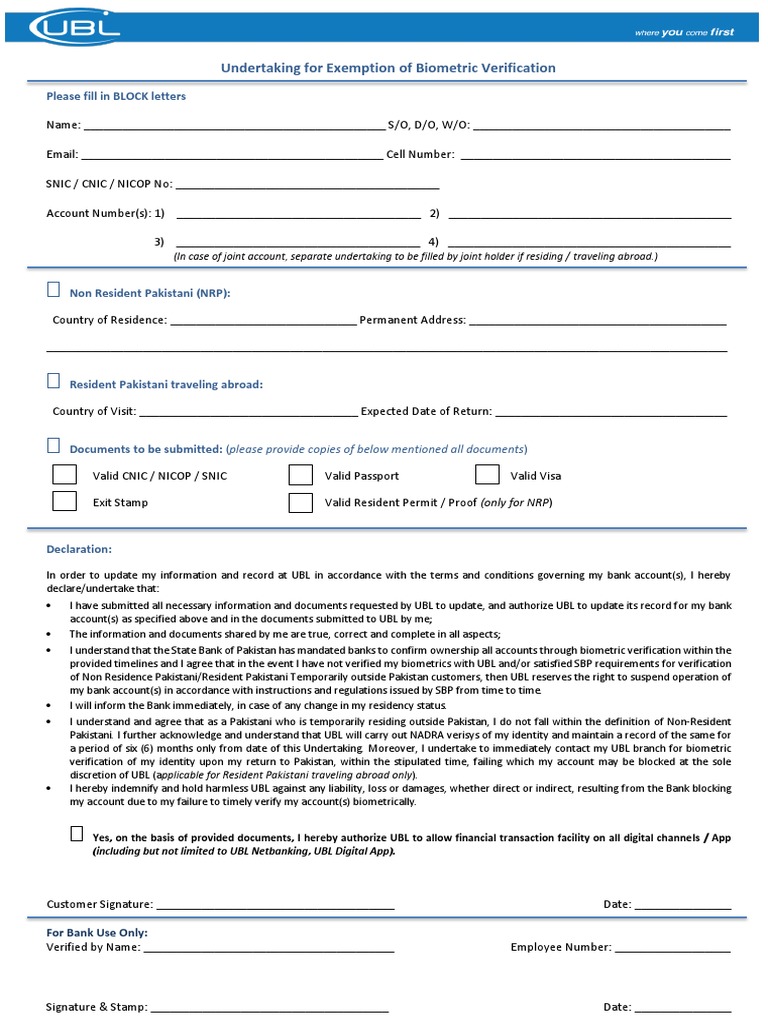 NRP Undertaking Form | Download Free PDF | Travel Visa | International Law