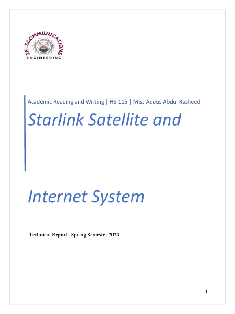 Star Link | PDF | Satellite | Communications Satellite