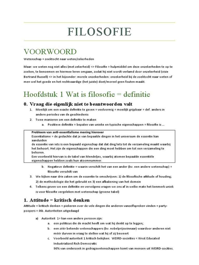 Examenvragen Filosofie 2020 Bioingenieur | PDF