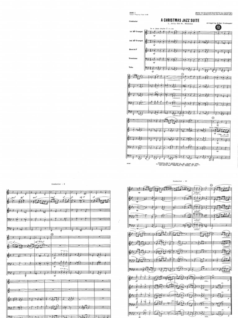 A Christmas Jazz Suite - Score | PDF