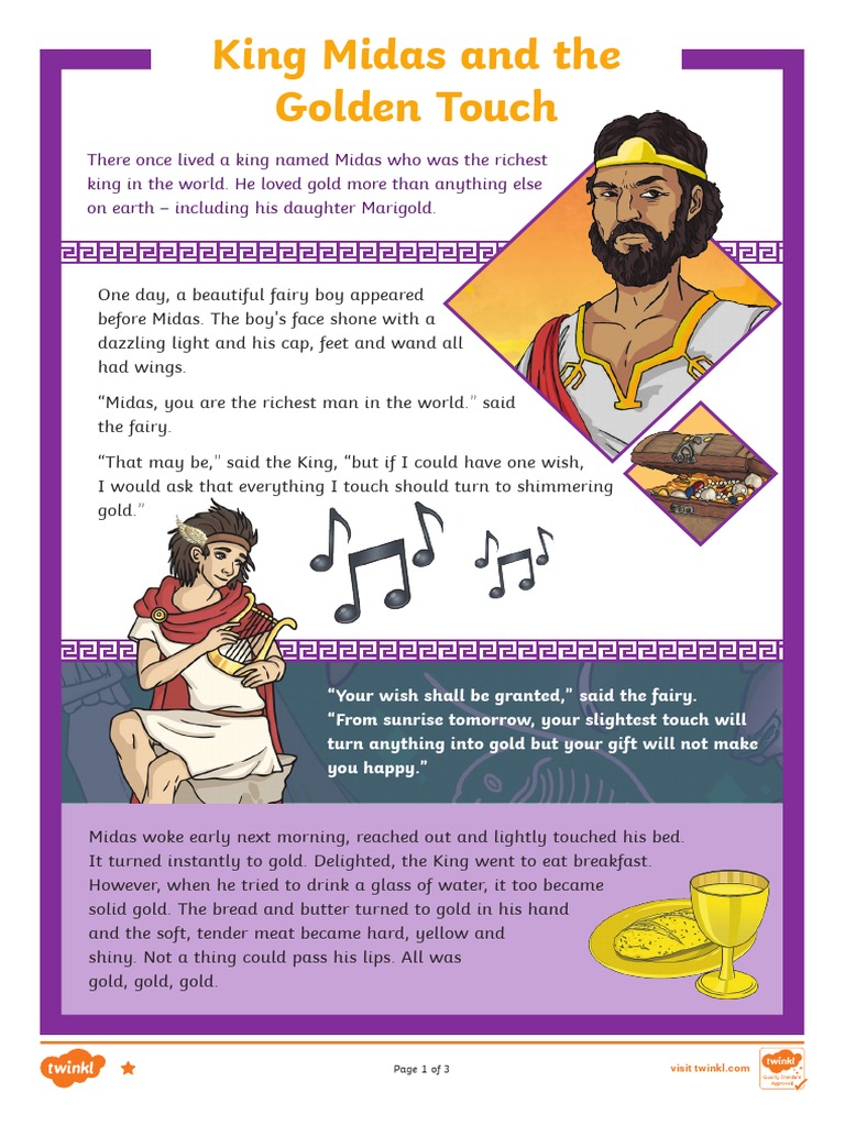 King Midas Myth: The Golden Touch | PDF