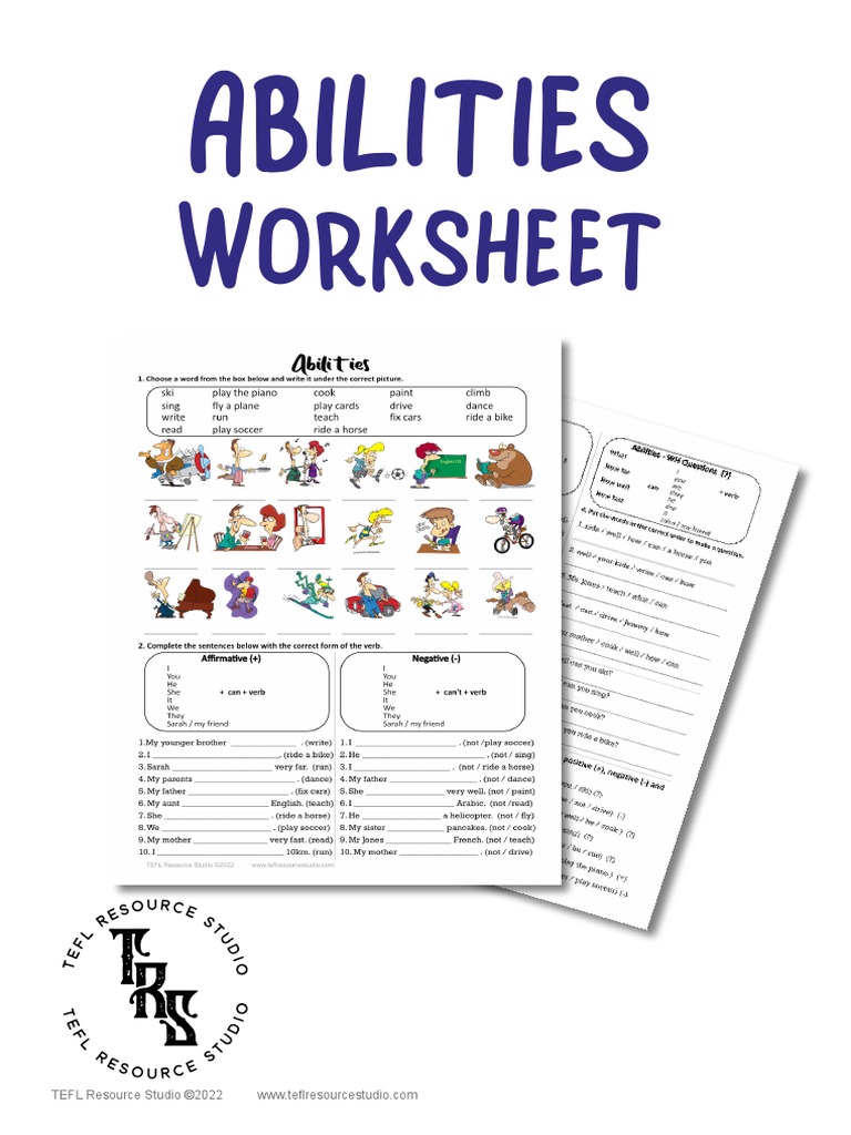 Abilities Worksheet - A4 | PDF