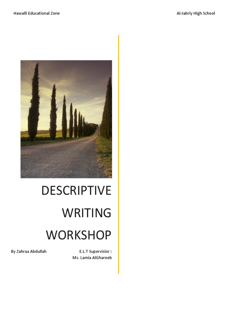 Descriptive Writing Workshop Overview | PDF | Verb | Adverb