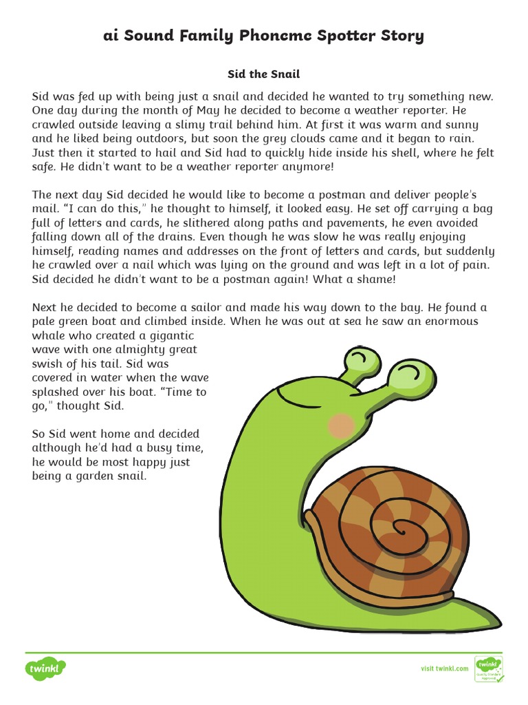 T L 4635 Ai Sound Family Phoneme Spotter Story - Ver - 2 | PDF