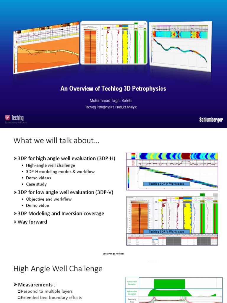 Techlog 3D Petrophysics For High and Low Angle Well Evaluation ...