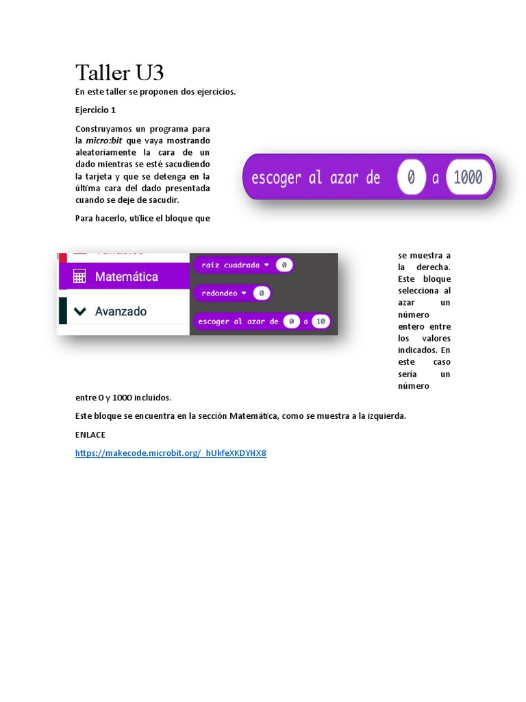 Taller U3 DADO | PDF