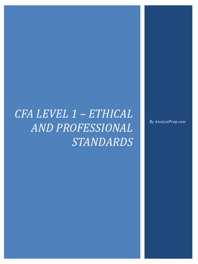 CFA L1 Ethics Questions and Answers | PDF | Investing | Stocks CFA L1 Ethics Questions and Answers | PDF | Investing | Stocks
