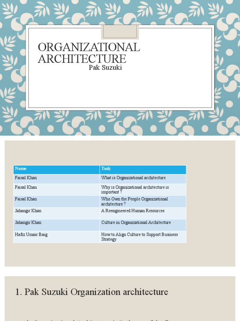 Pak Suzuki | PDF | Human Resources | Organizational Structure
