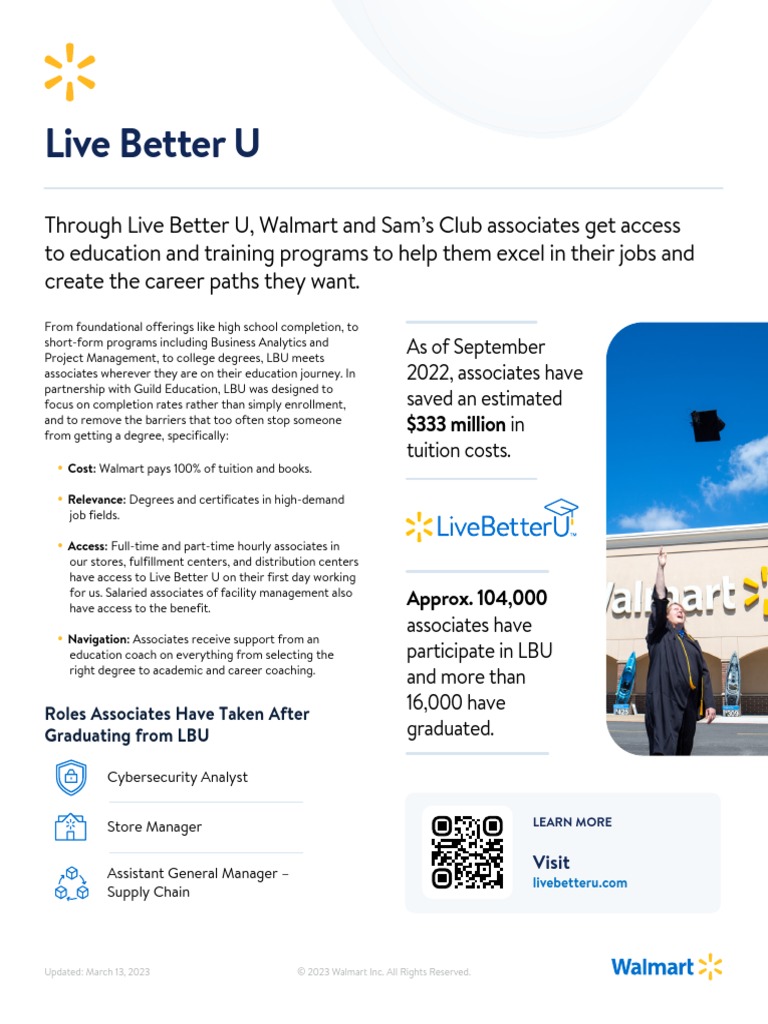 Walmart's Live Better U Program Overview | PDF | Walmart