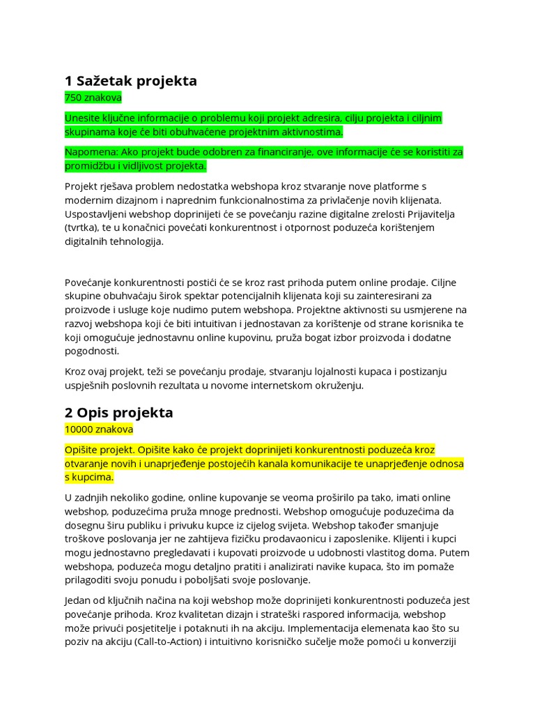 Prijavni Obrazac 5 - Webshop | PDF