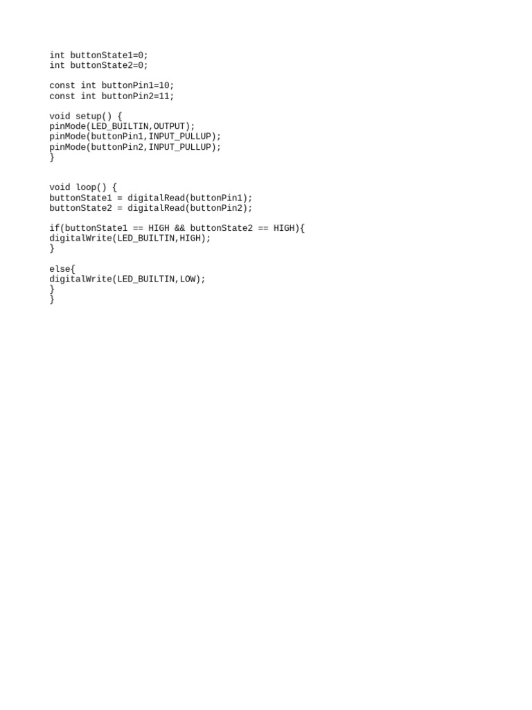 Arduino 2 Buttons 1 Led Pdf 