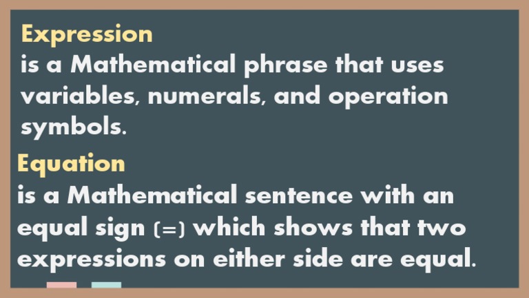 Expression and Equation | PDF