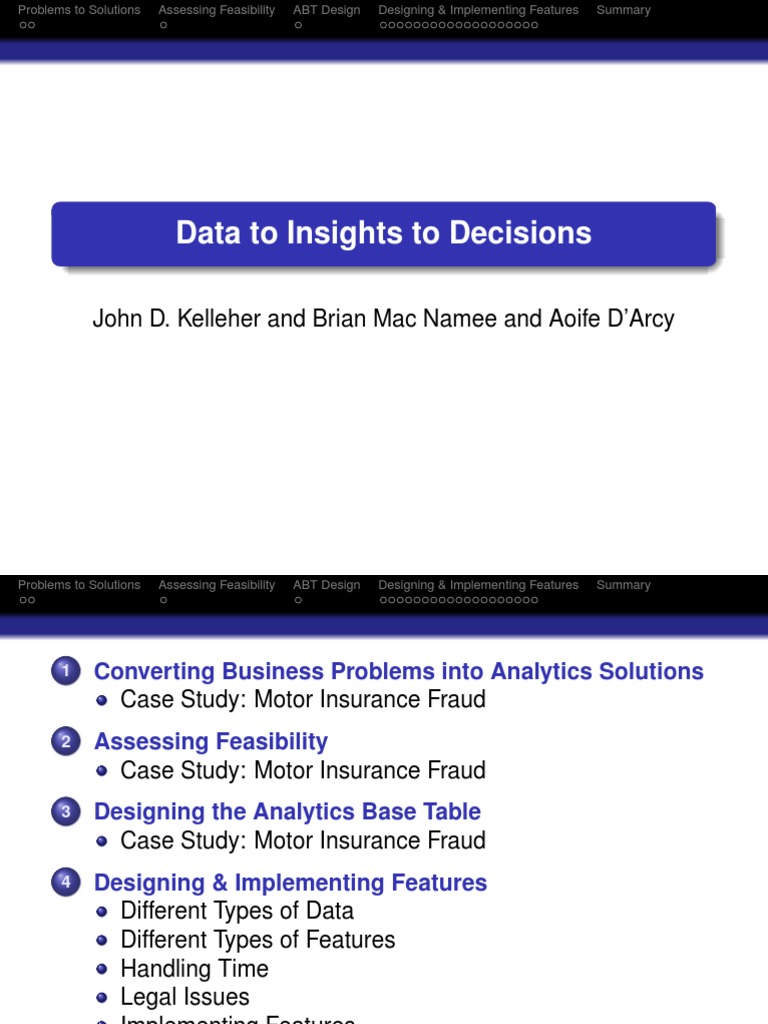 BookSlides 2 Data To Insights To Decisions | PDF | Analytics | Data