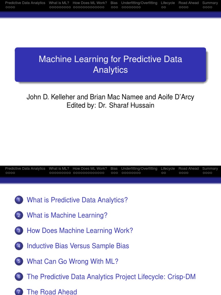 BookSlides 1 Machine Learning For Predictive Data Analytics | PDF | Machine Learning ...