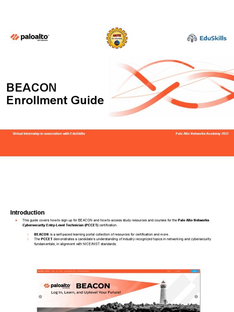 BEACON Virtual Internship Enrollment Guide | PDF | Computer Security | Security