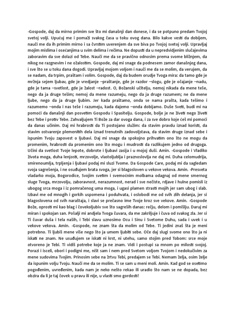 Molitve Na Latinici | PDF