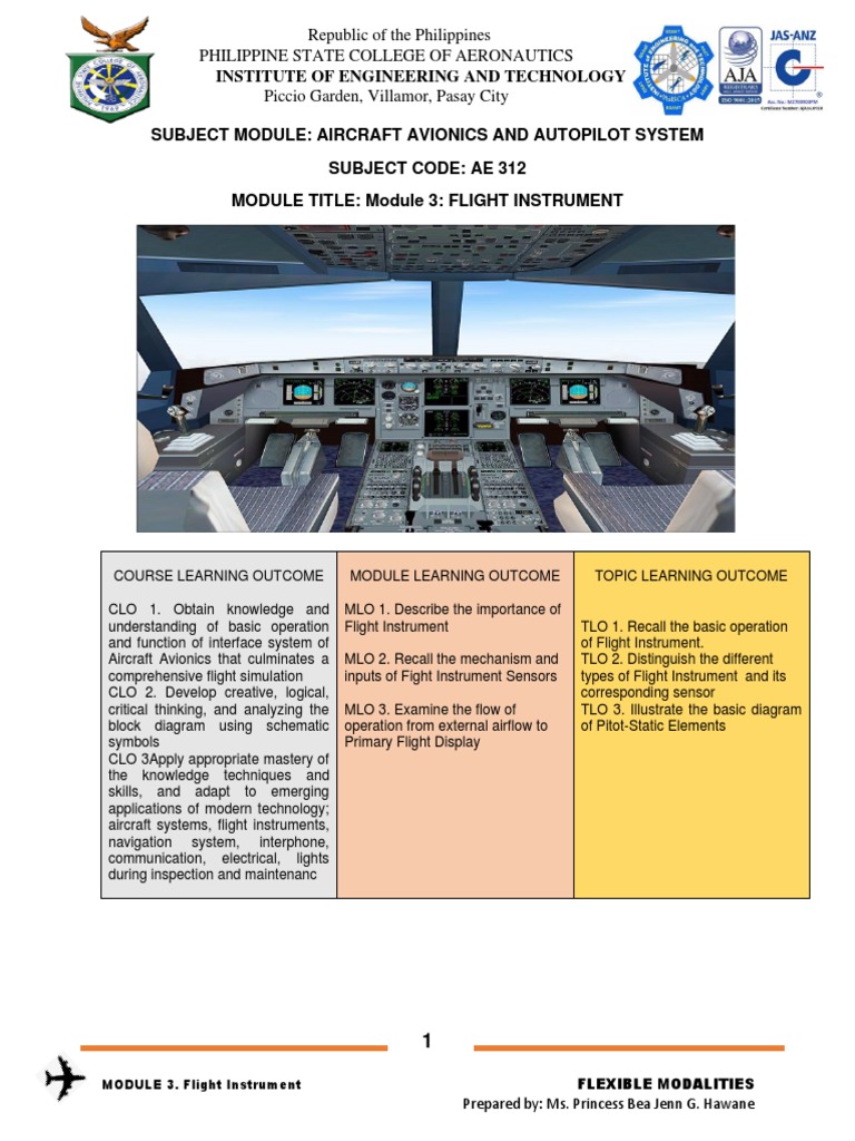 Module 3 Flight Instrument | PDF | Airspeed | Metrology