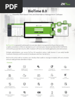 BioTime 9.5 Datasheet - 27.05.2024 | PDF | Web Application | Mobile App
