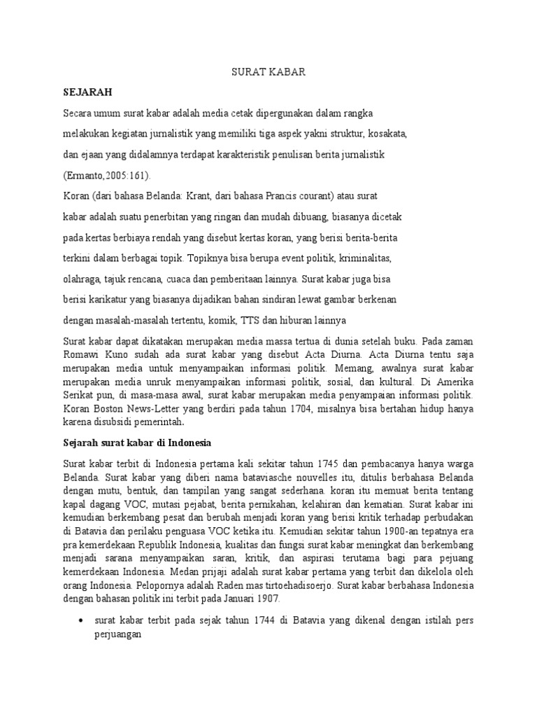 Surat Kabar Pdf