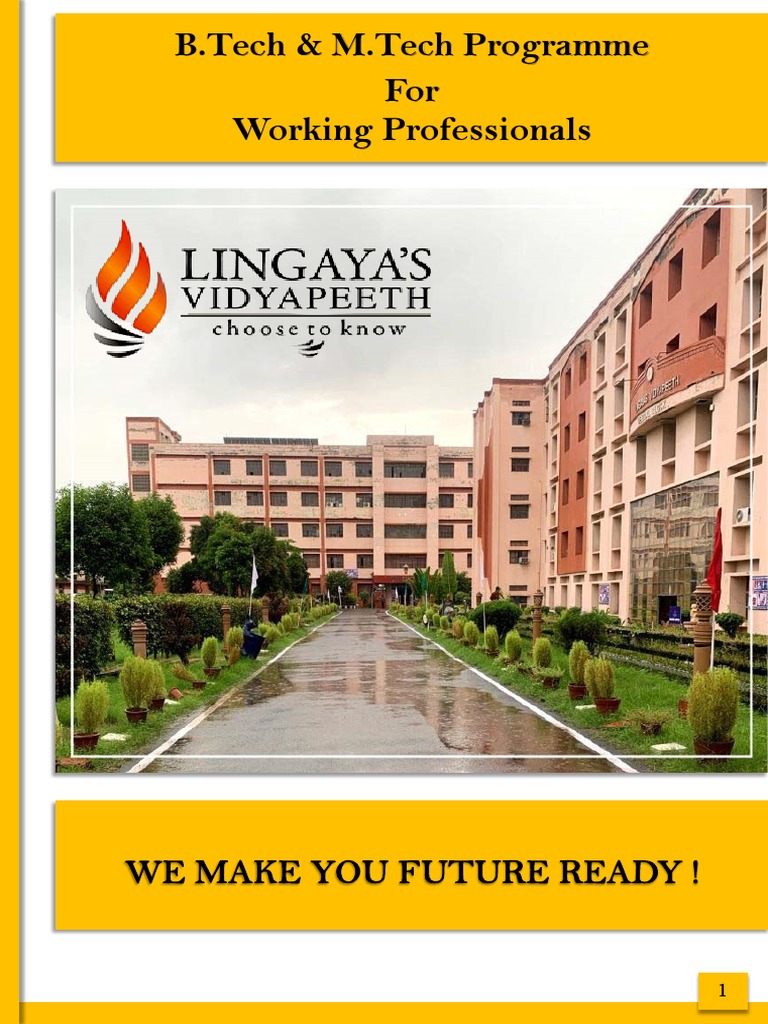 B.Tech & M.Tech for Working Professionals | PDF | Engineering | Mechanical Engineering