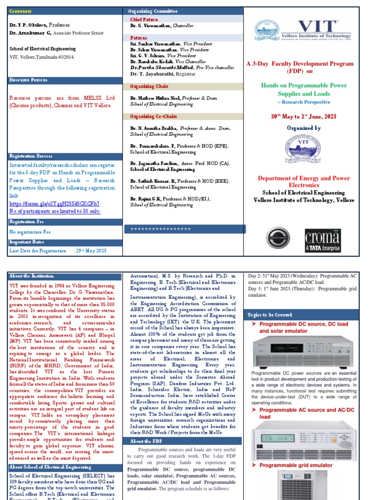 FDP Brochure 30th May 2023 | PDF | Engineering | Electrical Engineering