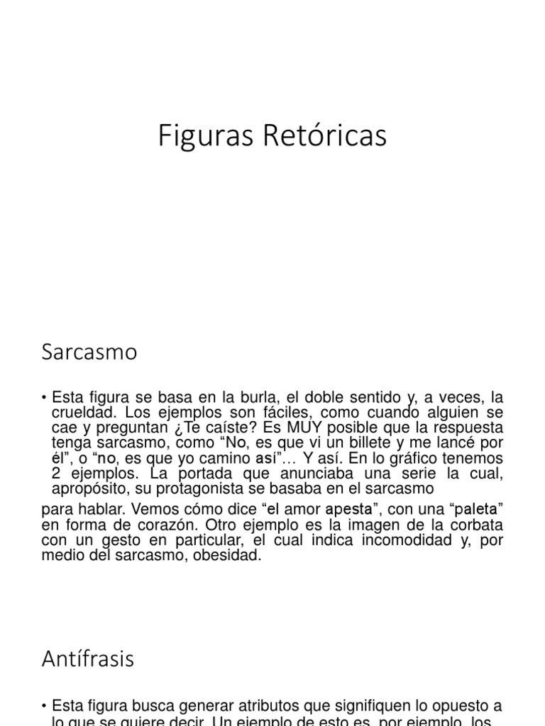 Figuras Retóricas Explicadas | PDF | Oración (Lingüística) | Metáfora