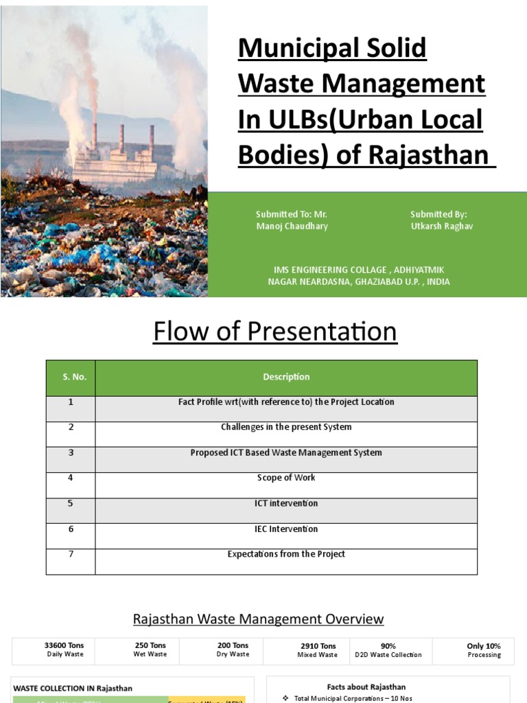 UTKARSH. Solid Waste Management. IMS | PDF | Municipal Solid Waste ...
